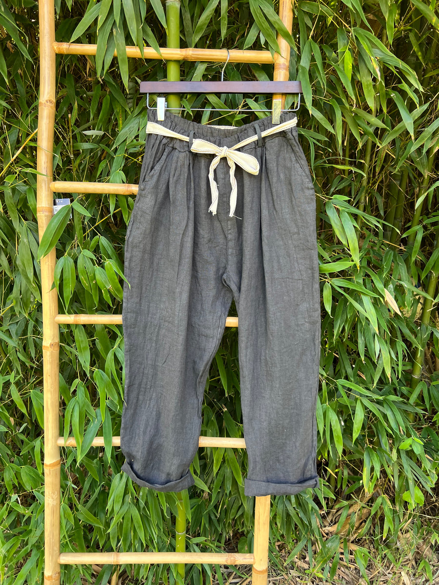 Grey Chia Linen Pants – Splendour Living Cobbitty